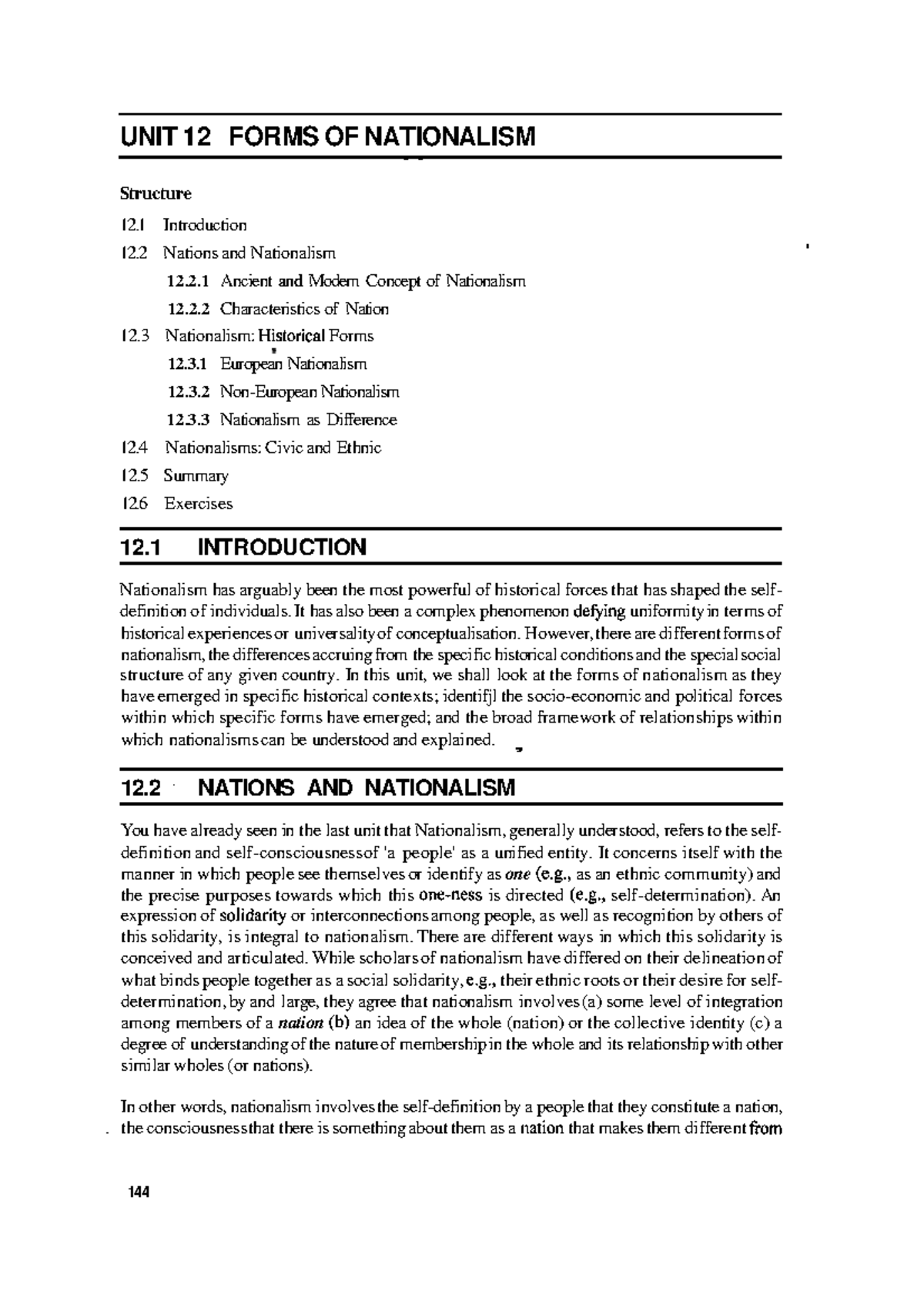 Unit-12 Forms of Nationalism - UNIT 12 FORMS OF NATIONALISM Structure ...