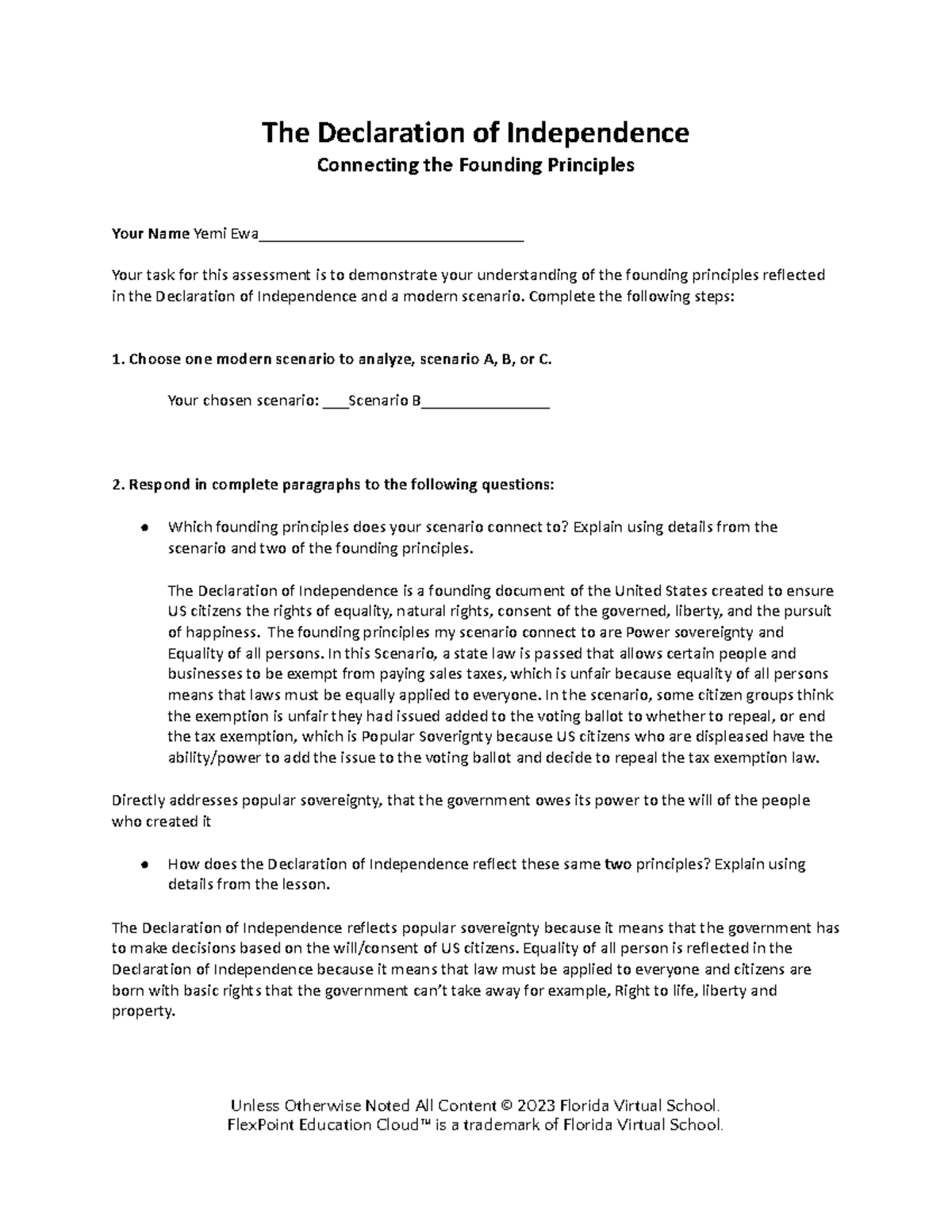 The declaration of independence template - The Declaration of ...