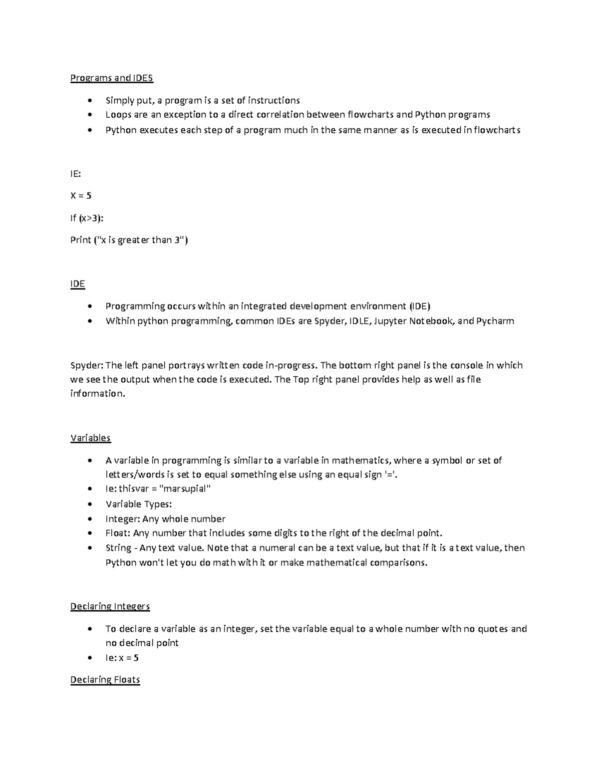 DATA 2100 - Intro to Python - Programs and IDES - • Simply put, a ...