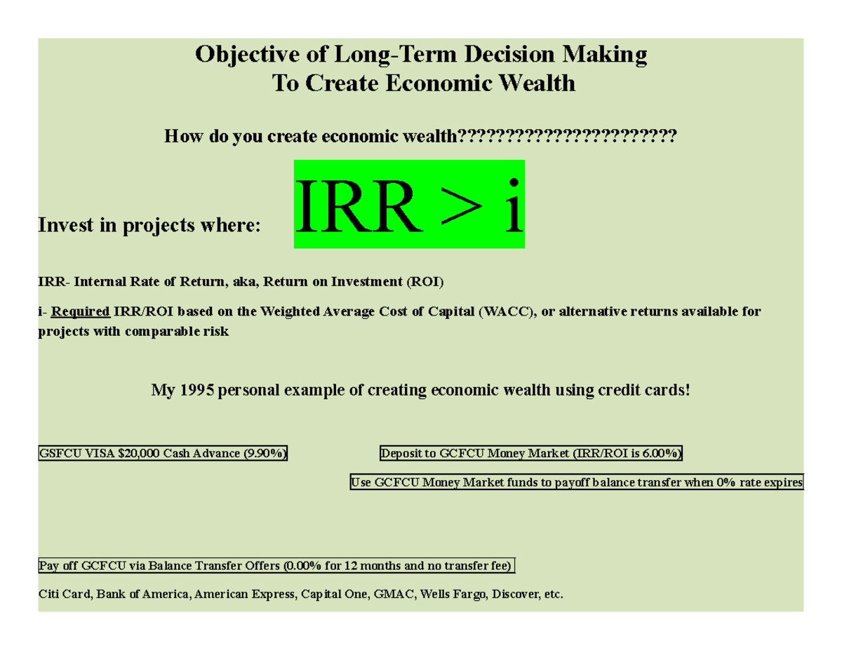 Wealth Formula - legal accountancy, finance - Objective of Long-Term ...