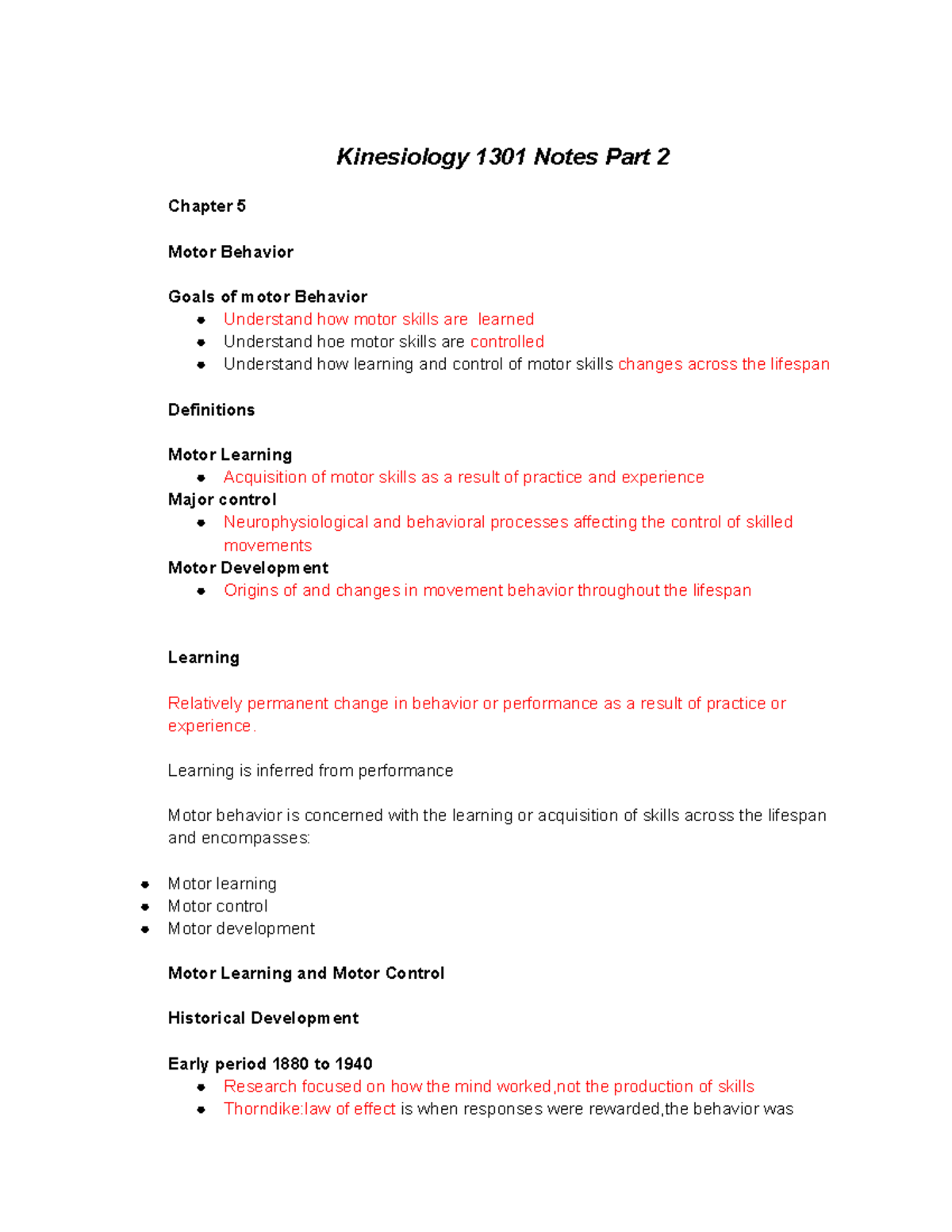 Untitled document - These notes are for Kine 1301 (Foundations of ...