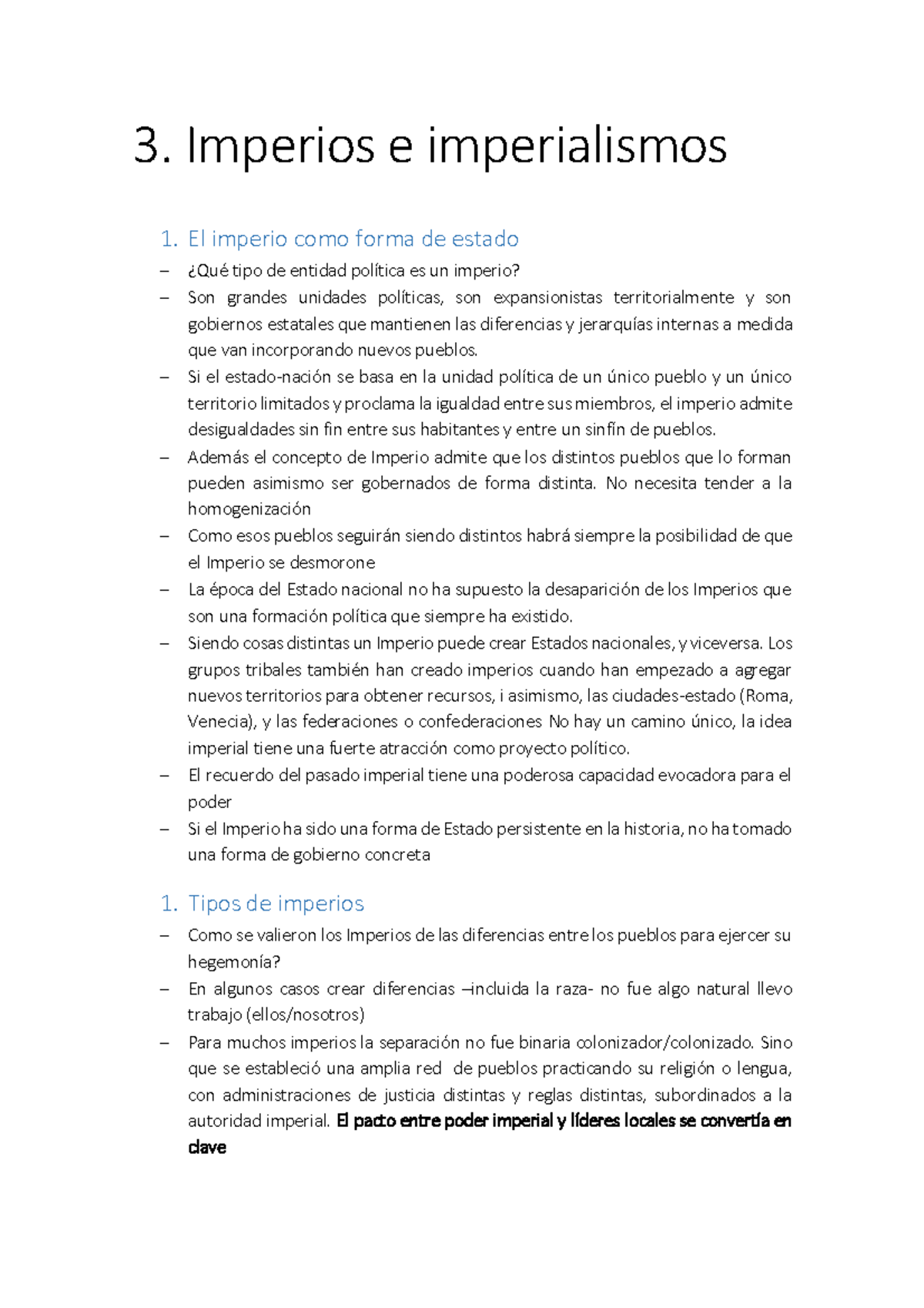 Imperios e Imperialismos - 3. Imperios e imperialismos 1. El imperio ...