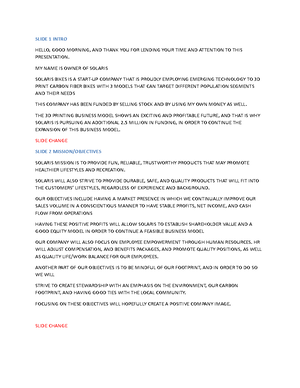 Stockholder Report - C216 - Task 2 - Passed 1st Attempt - Stockholder ...