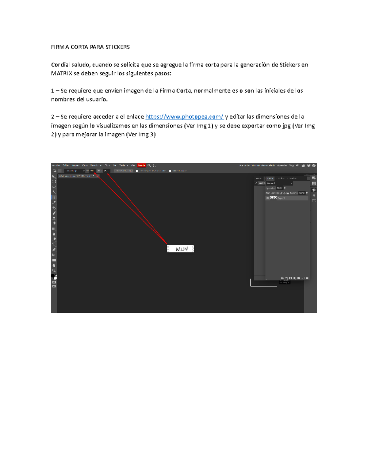 Firma Corta PARA Stickers - FIRMA CORTA PARA STICKERS Cordial saludo ...