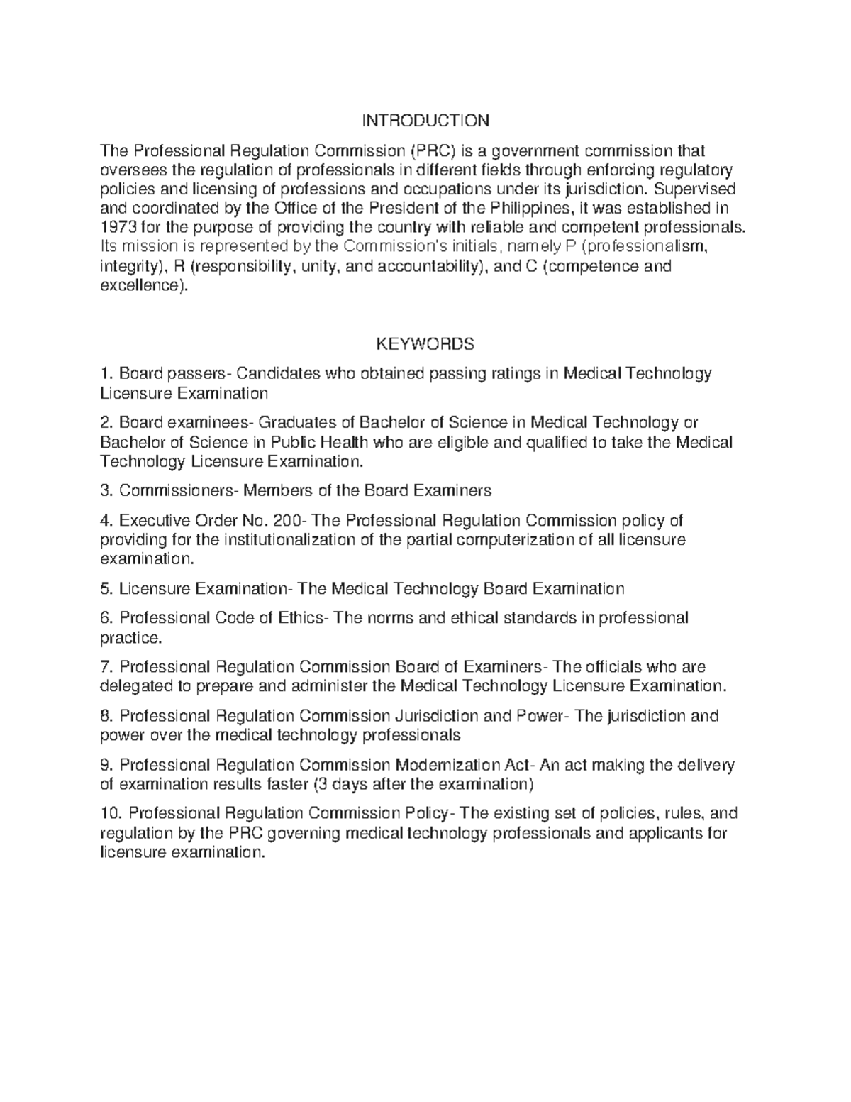 CPD-Laws - INTRODUCTION The Professional Regulation Commission (PRC) is ...