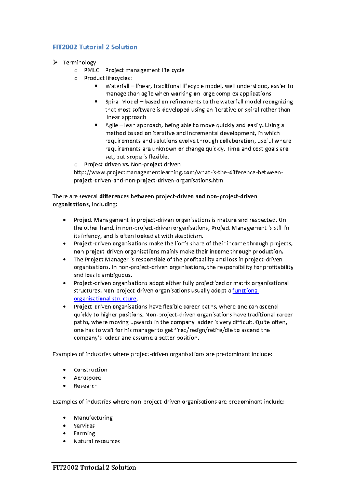 Tutorial 2 Solution copy - FIT2002 Tutorial 2 Solution FIT2002 Tutorial ...