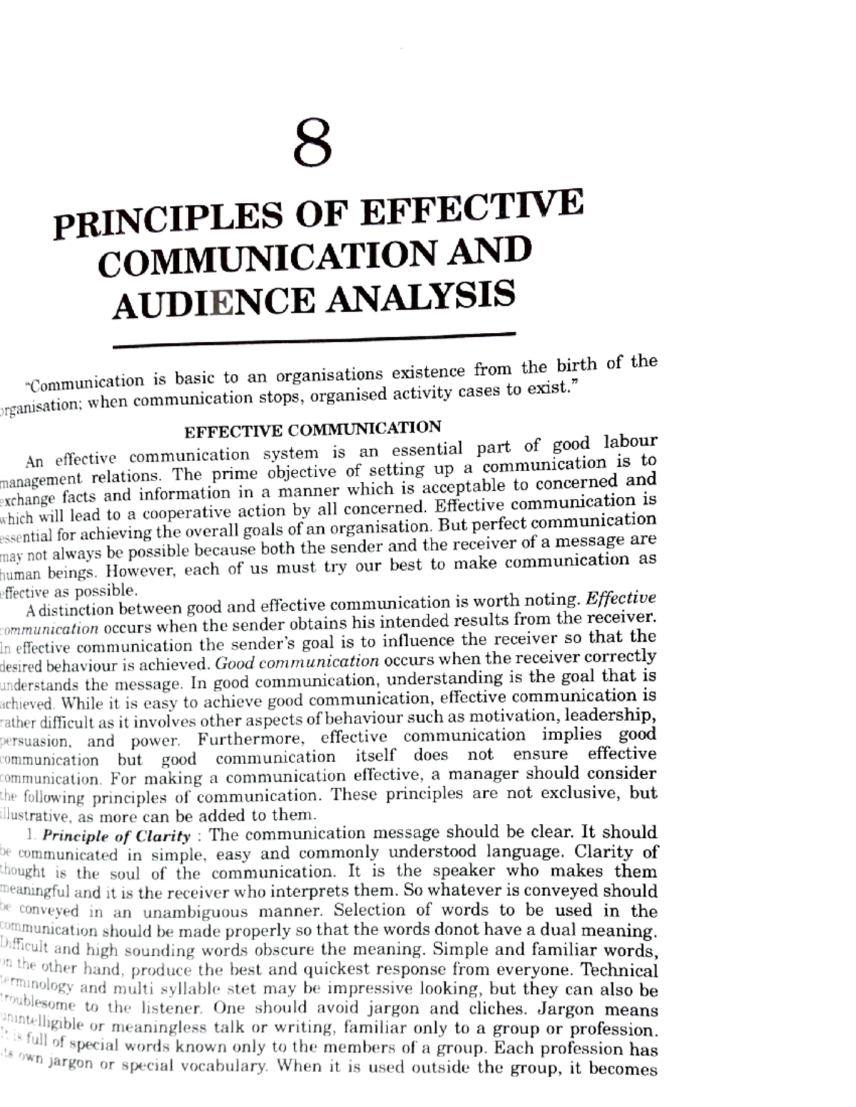 Principles of effective communication and audience analysis - Bachelor ...