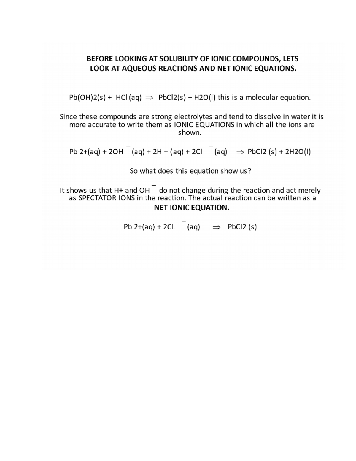 Ch.7-LETS LOOK AT Rules FOR Solubility - CHM 1020C - Studocu