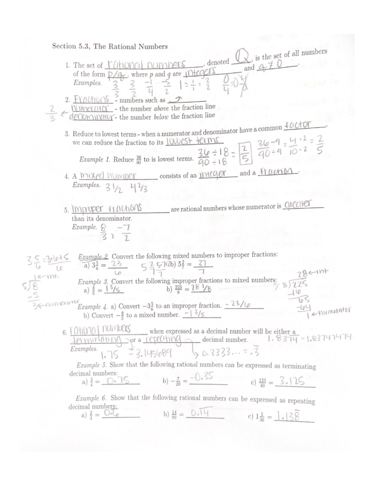 Section 5.3, The Rational Numbers - MTH 110 - Studocu