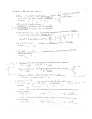 Section 5.5, Real Numbers and Their Properties - MTH 110 - Studocu