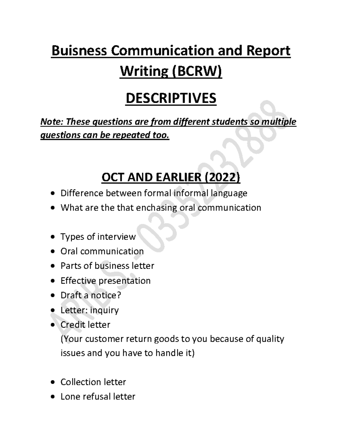 3. PP BCRW - JUNE Updated - Buisness Communication and Report Writing ...