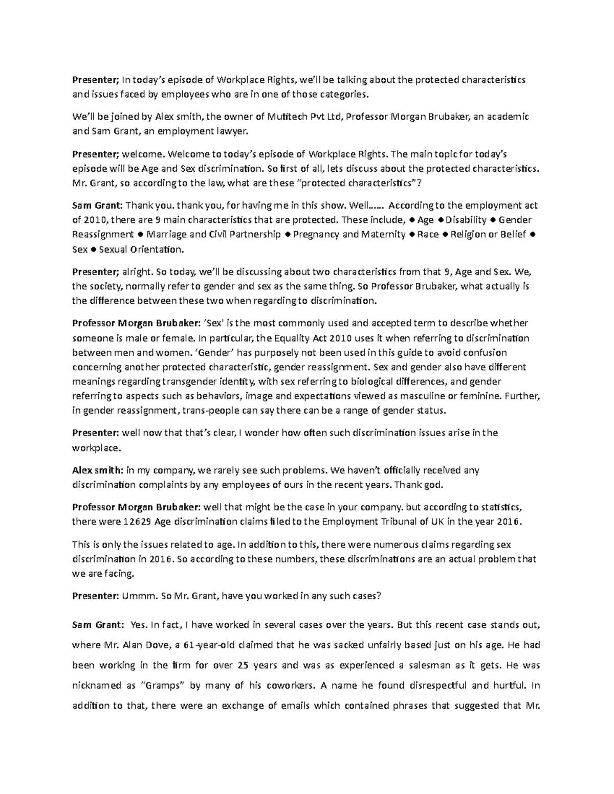 Podcast Script Sample - UMPCXU-15-M - UWE - Studocu