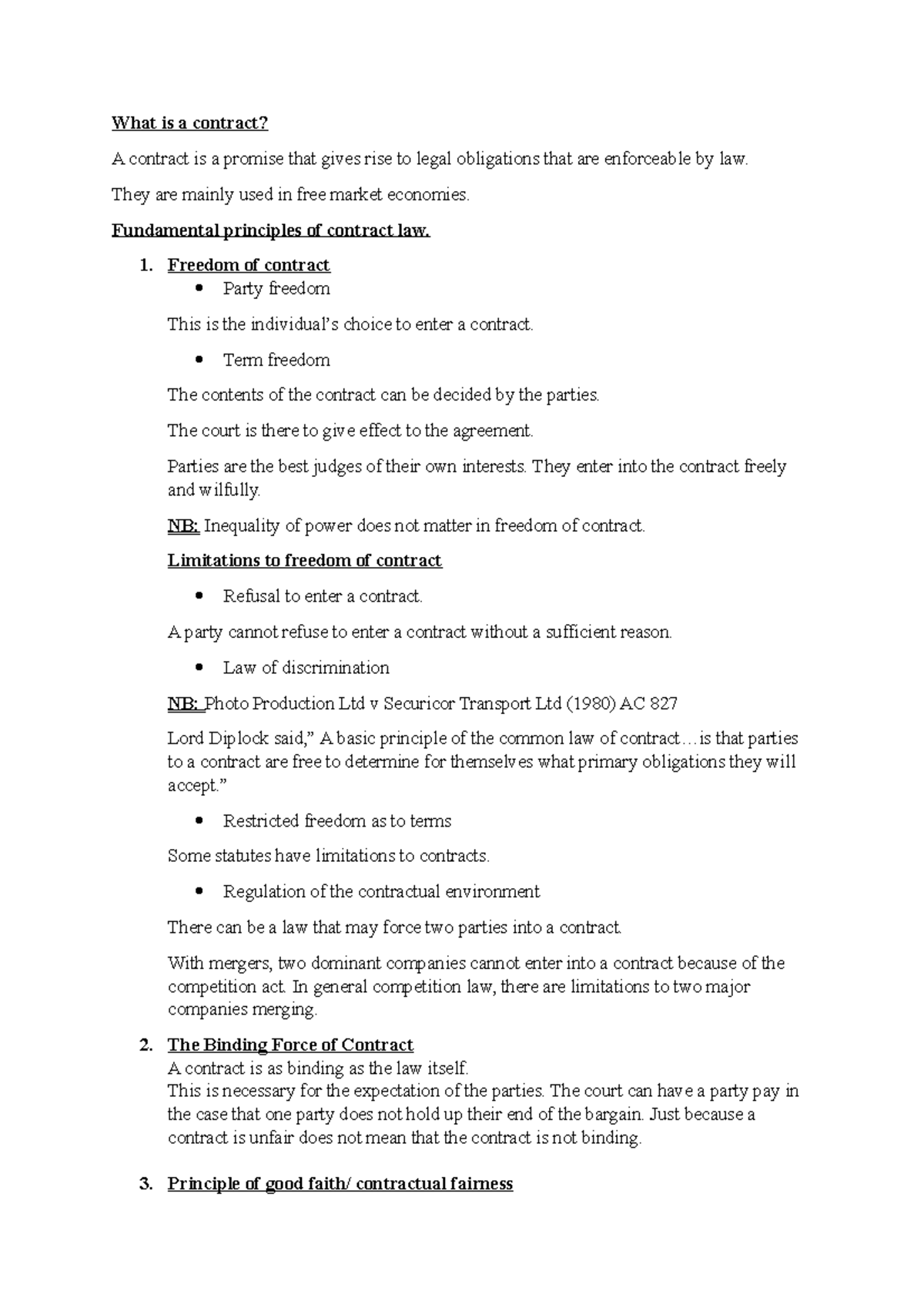 What is a contract? - They are mainly used in free market economies ...
