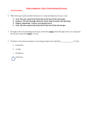 Lab 3-Understanding Cell Structure and Function - Online Assignment- Chap 6: Understanding Cell ...