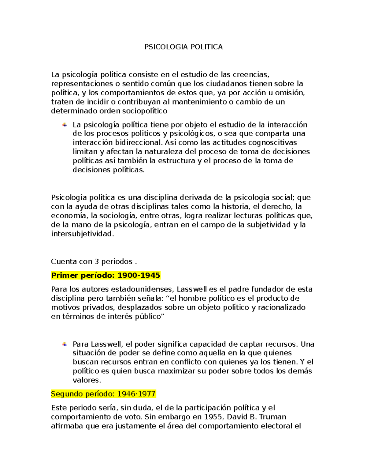 Psicologia Politica - sin comentarios - PSICOLOGIA POLITICA La ...