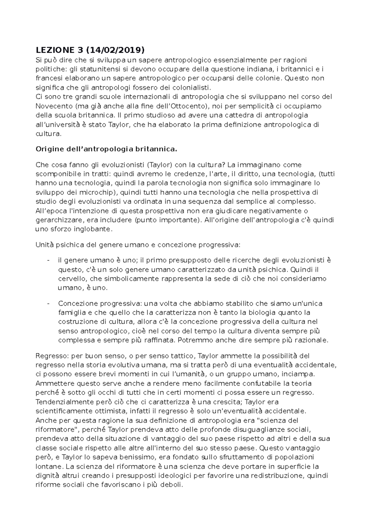 Moduli A - B - appunti - LEZIONE 3 (14/02/2019) Si può dire che si ...