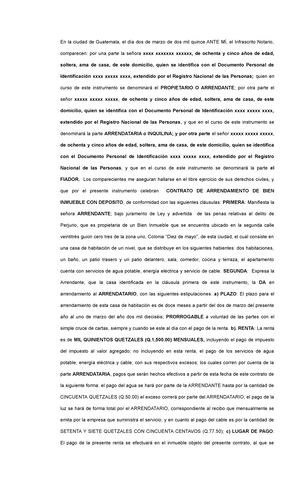 Ejemplos ACTA DE Protocolizacion Y ACTA Notarial - NÚMERO UNO (1). En la ciudad de Guatemala, el ...