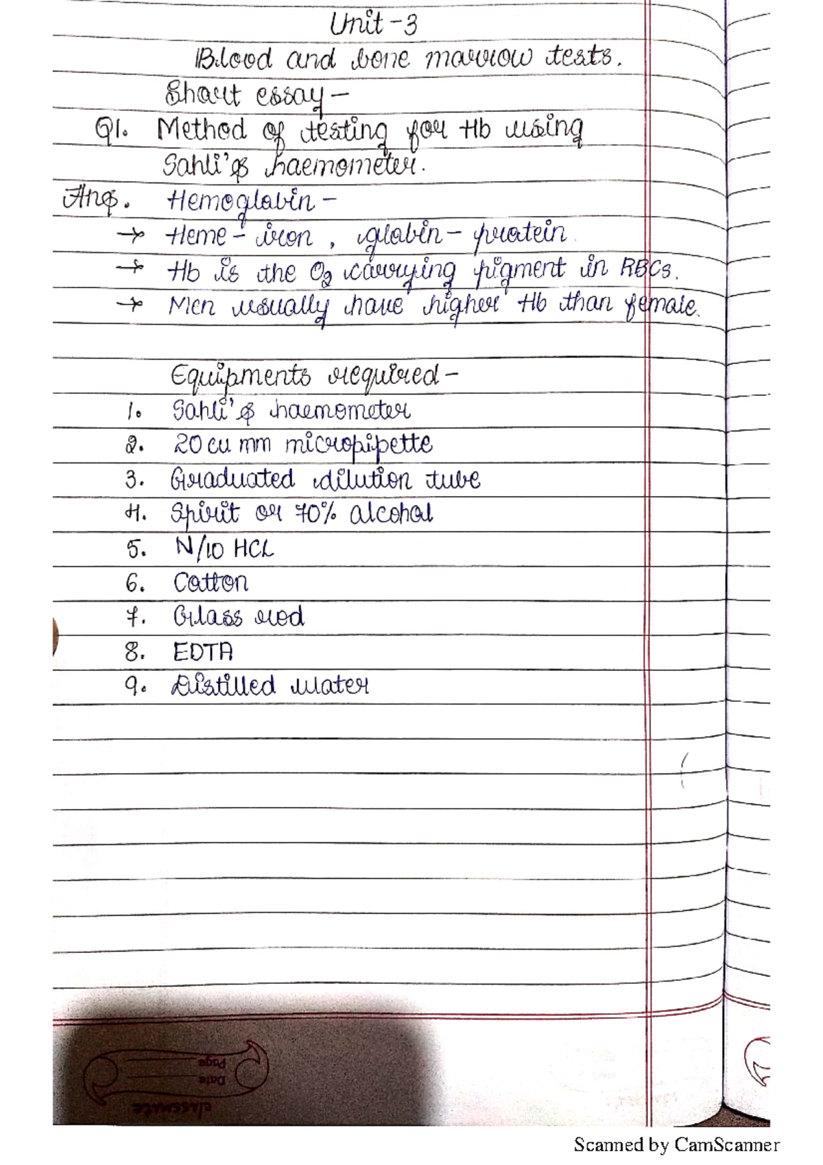 Pathology unit 3 - Bsc.nursing - Studocu