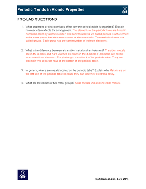 Lab 17 molar mass copy - Lab workbook - PRE-LAB QUESTIONS Imagine you are a guest speaker at a ...