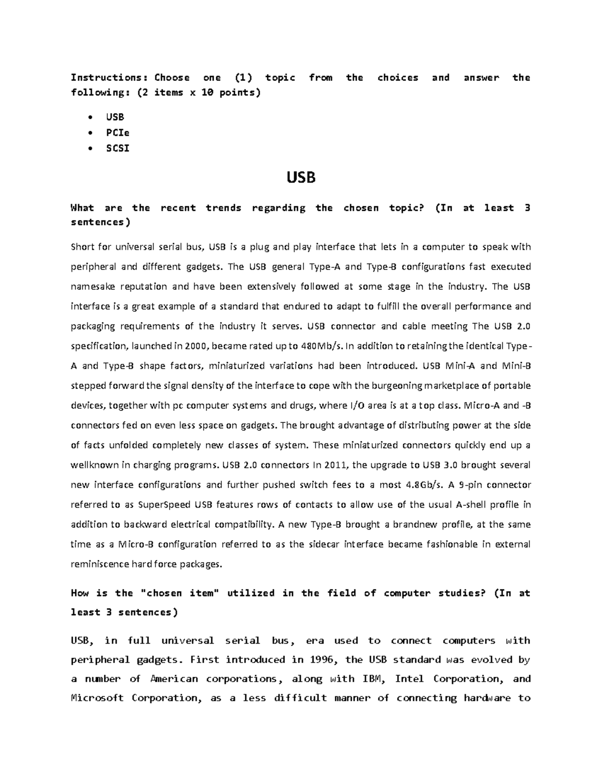 06 Task Performance 1 - ARG - Instructions: Choose one (1) topic from ...