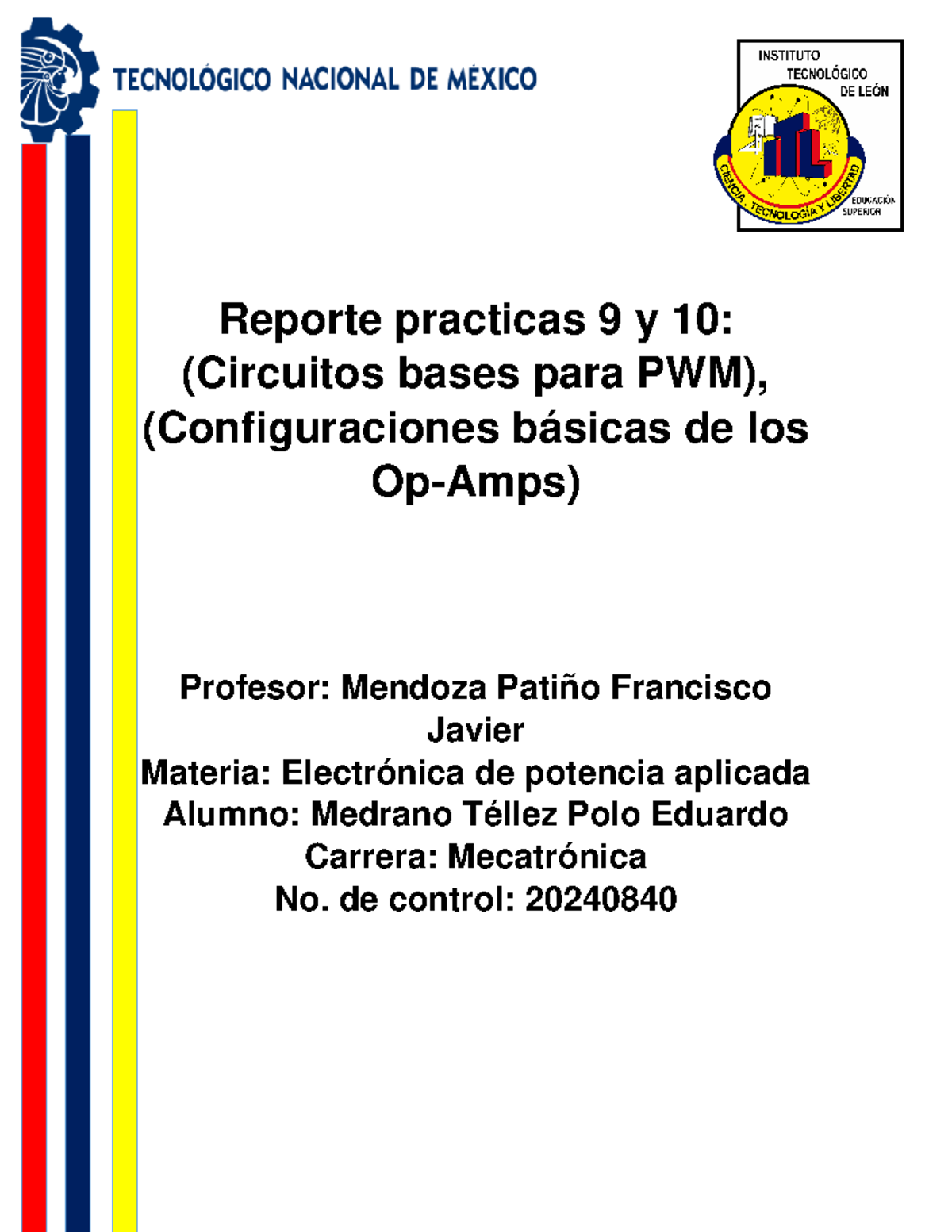 Reporte practicas 9 y 10 Potencia METP - Reporte practicas 9 y 10 ...