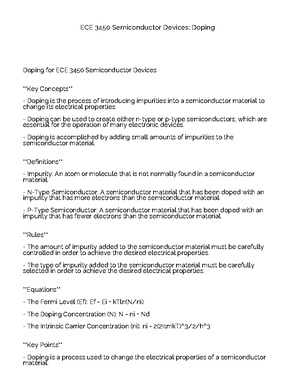 MC1-ECE 3450 Semiconductor Devices- Semiconductor Materials - ECE 3450 ...