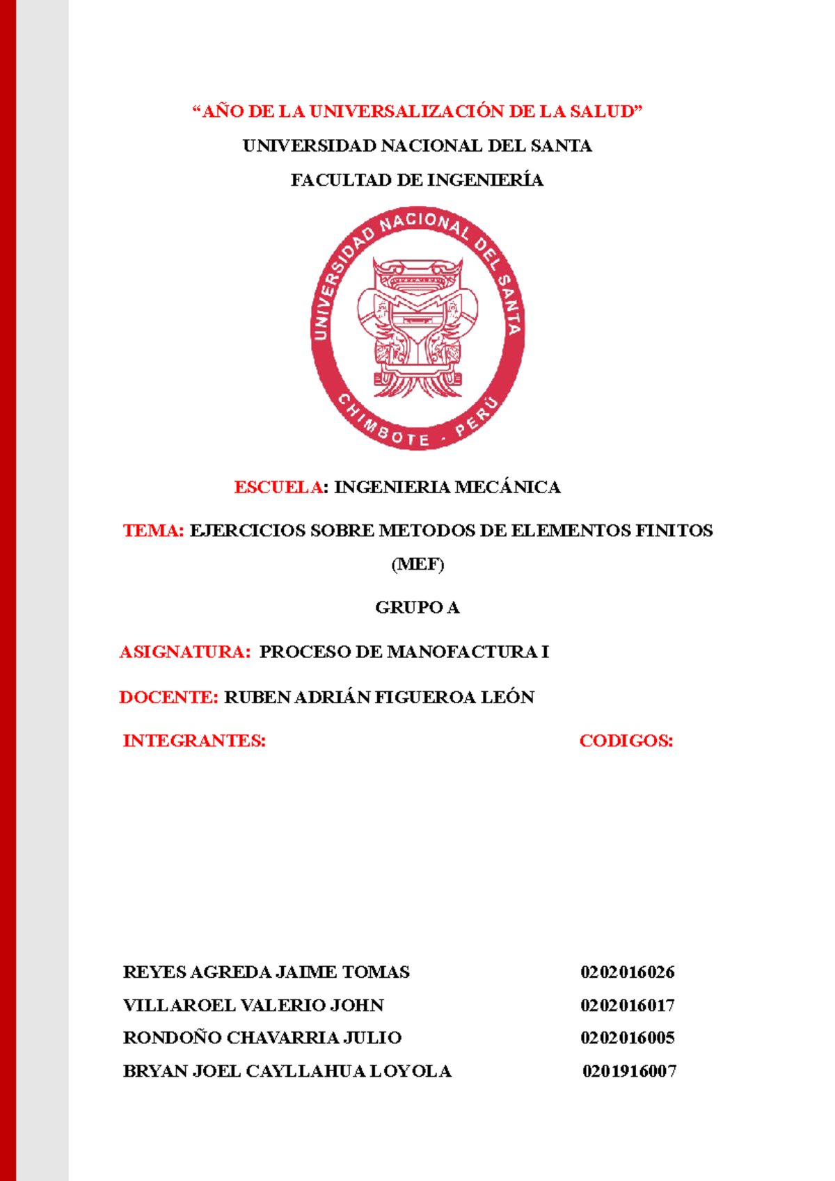 Tarrea ASD - Tarea owo - “AÑO DE LA UNIVERSALIZACIÓN DE LA SALUD ...