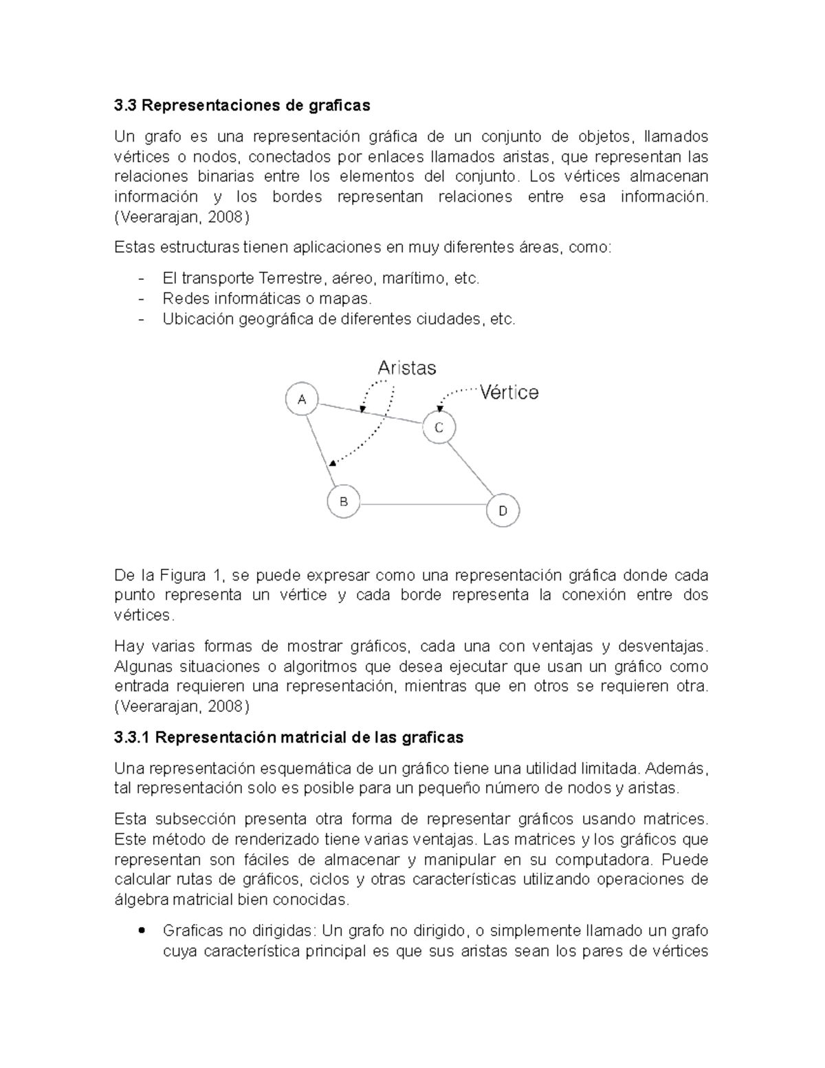 Parte Unidad 3 (3 - 3 Representaciones de graficas Un grafo es una ...