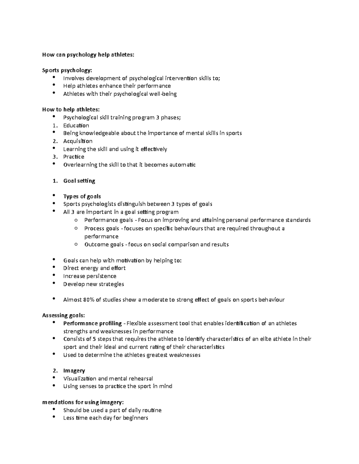 Psych 2990a lecture 12:13 - How can psychology help athletes: Sports ...