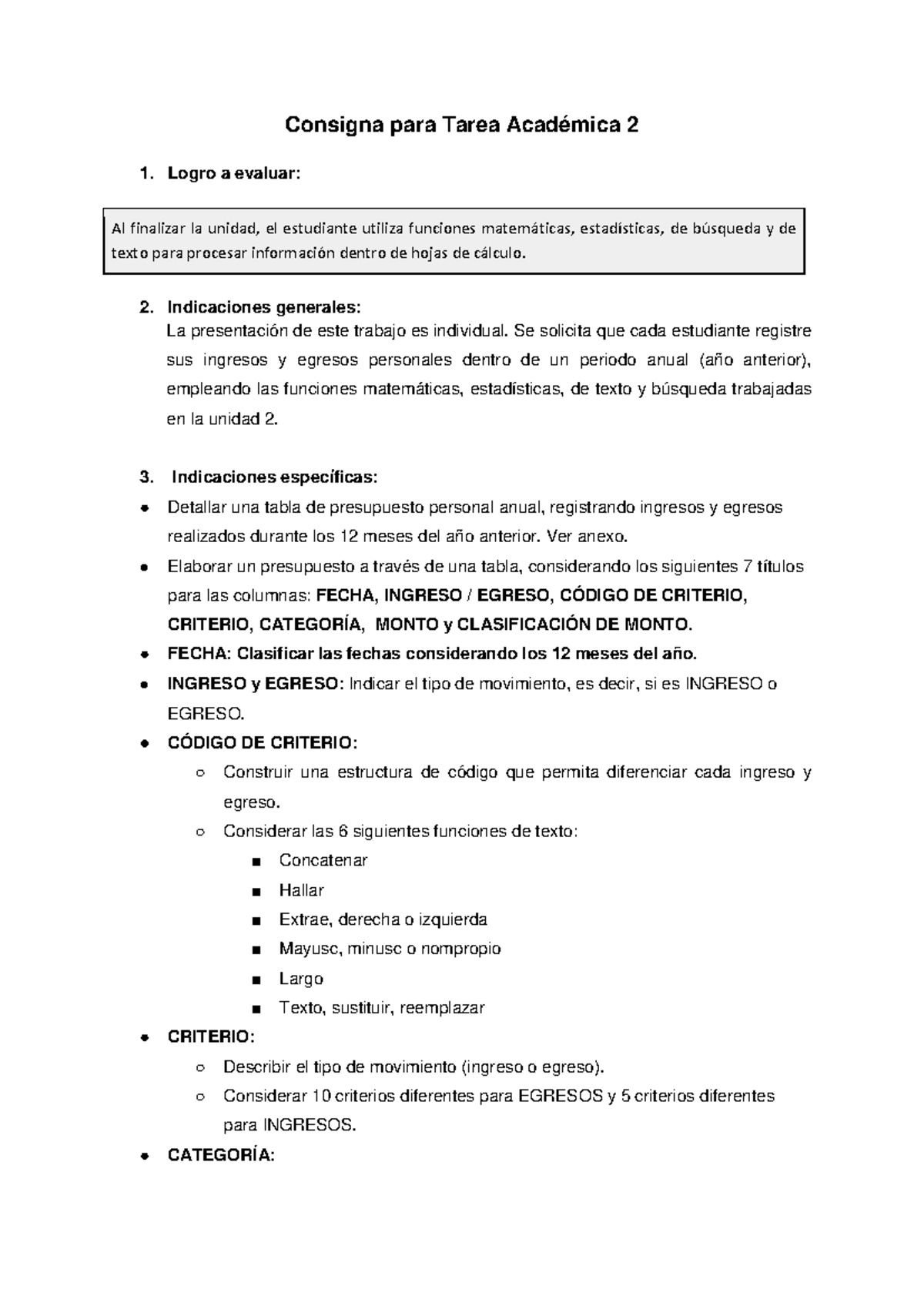 GC AN21 Consigna TA2 22C1M-1 - Consigna para Tarea Académica 2 Logro a evaluar: Al finalizar la ...