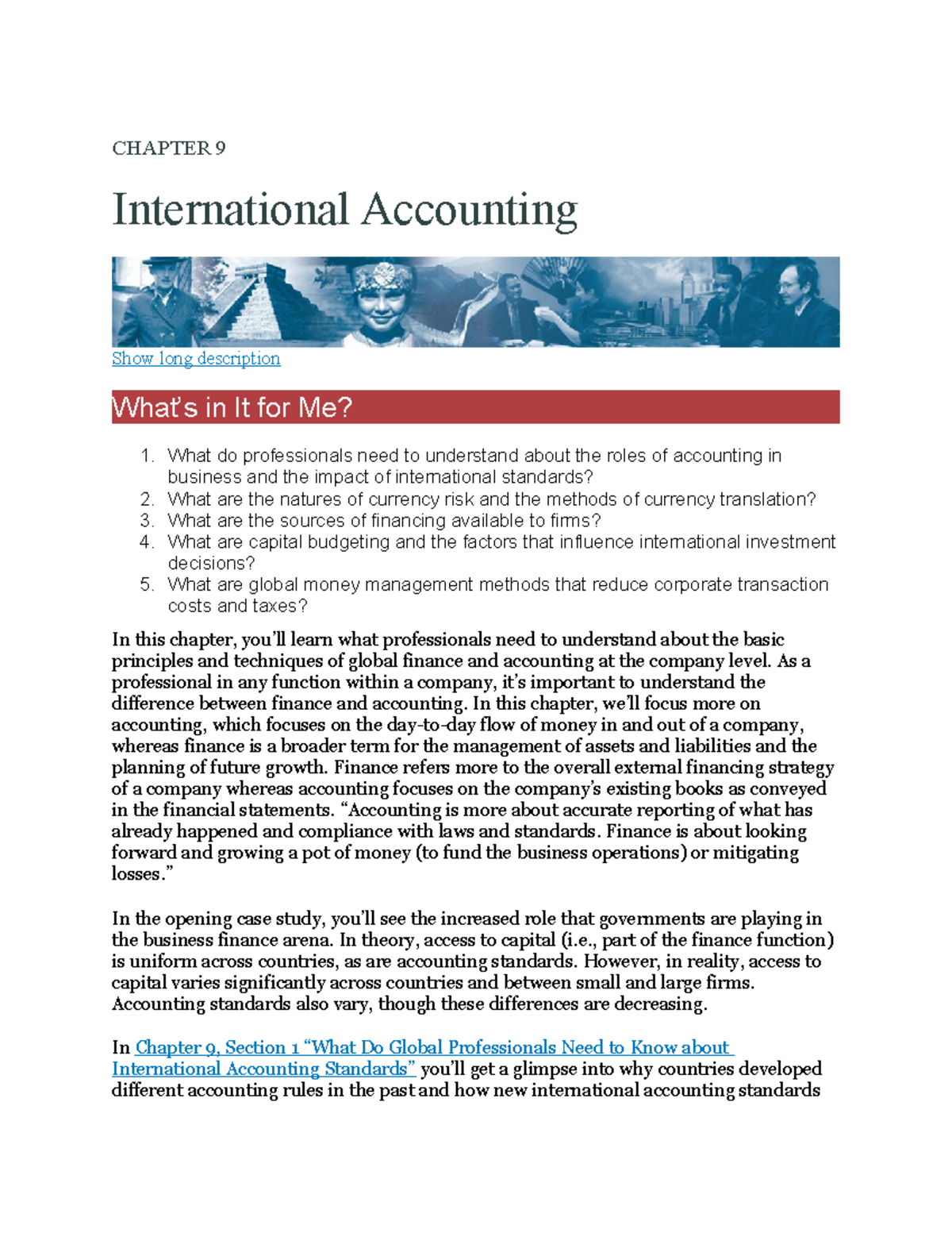 9.0 International Accounting - CHAPTER 9 International Accounting Show ...
