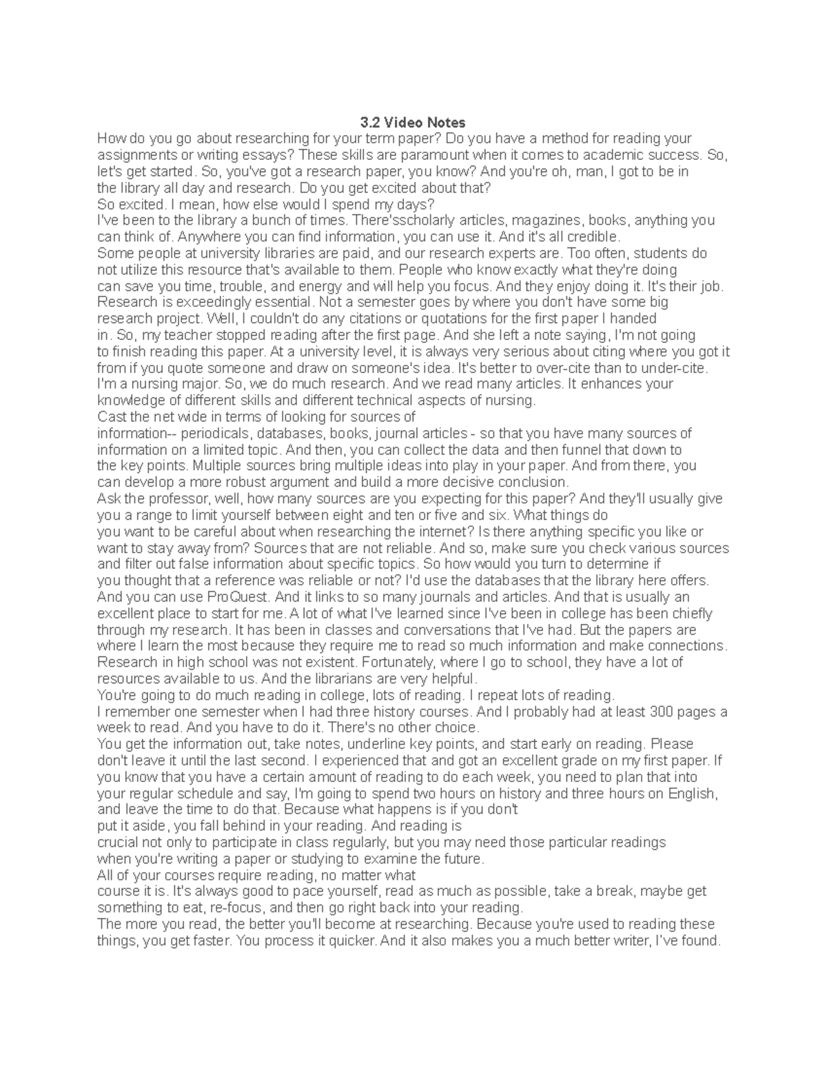 3 2 Video Notes 3 Video Notes How Do You Go About Researching For 3-2-video-notes-3-video-notes-how-do-you-go-about-researching-for