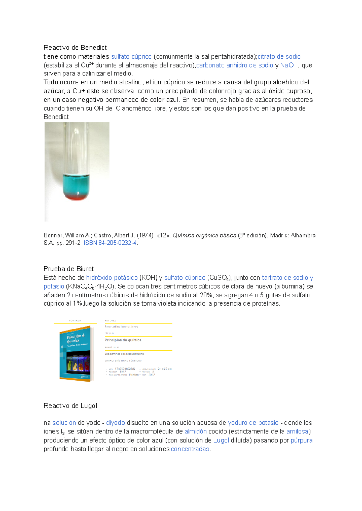 Reactivo de Benedict - Benediv - Reactivo de Benedict tiene como ...