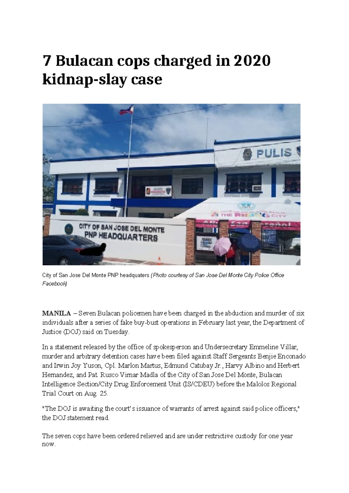 Layouts - ASDSAD - 7 Bulacan cops charged in 2020 kidnap-slay case City ...