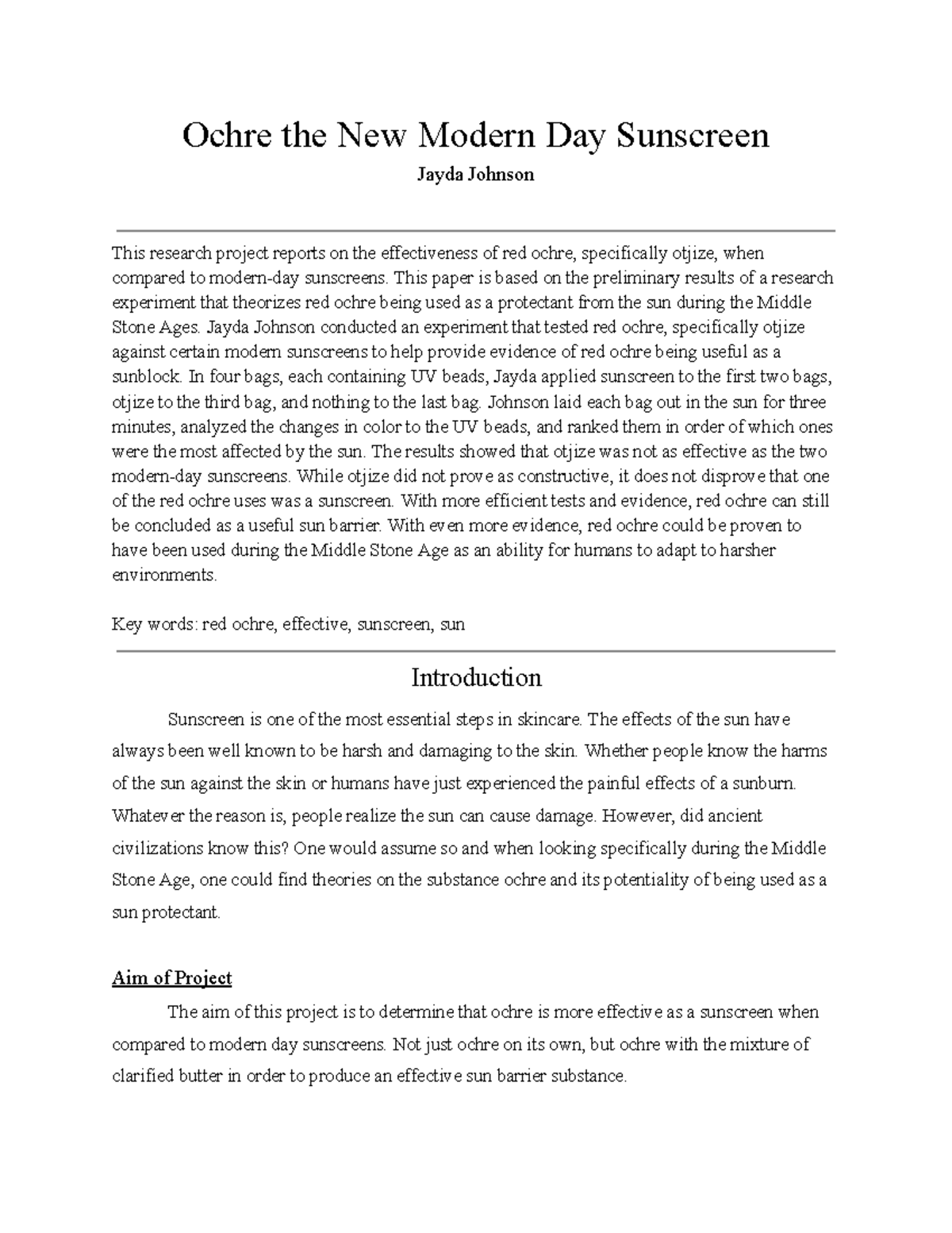 Ochre the New Modern Day Sunscreen Project (1) - Ochre the New Modern ...