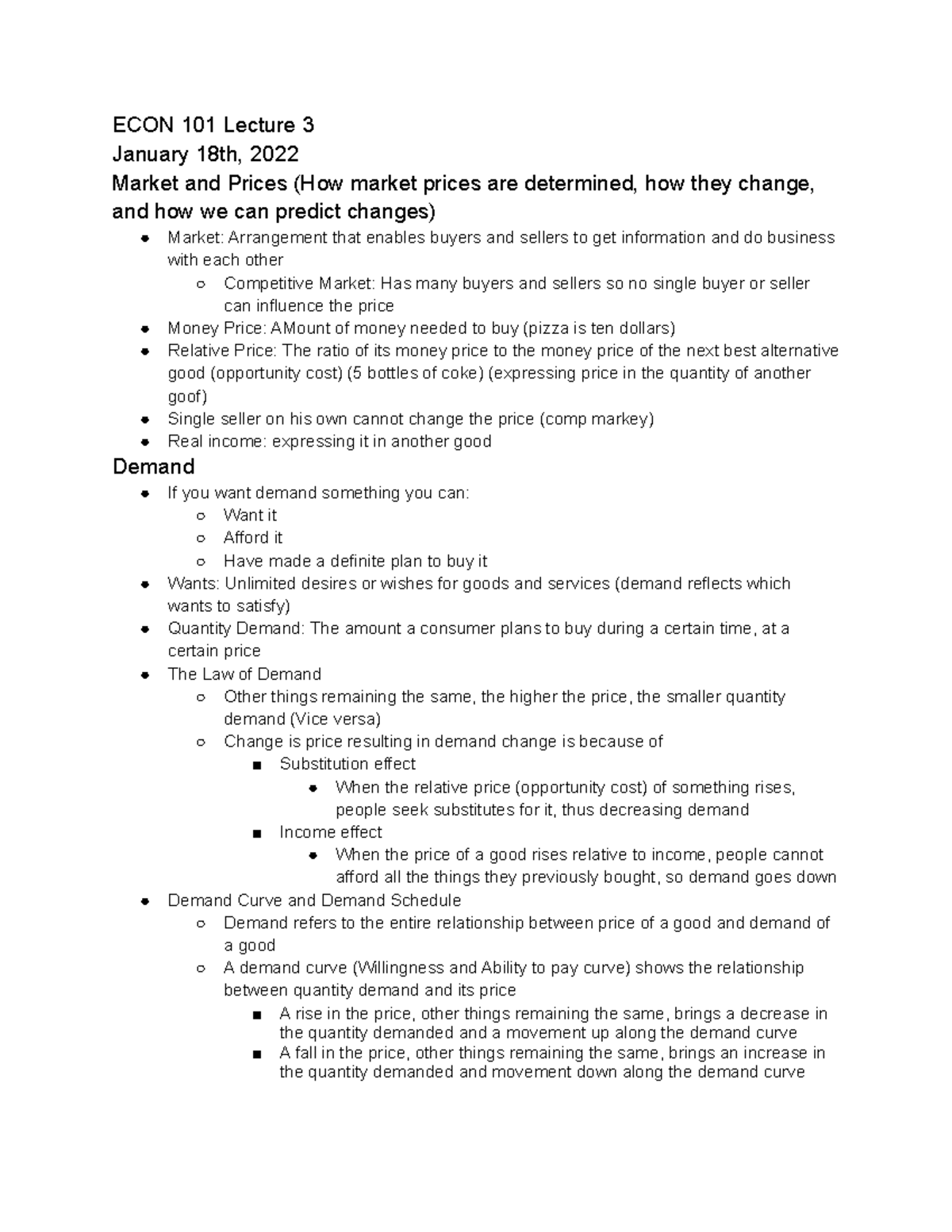 ECON 101 Lecture 4 - ECON 101 - UWaterloo - Studocu