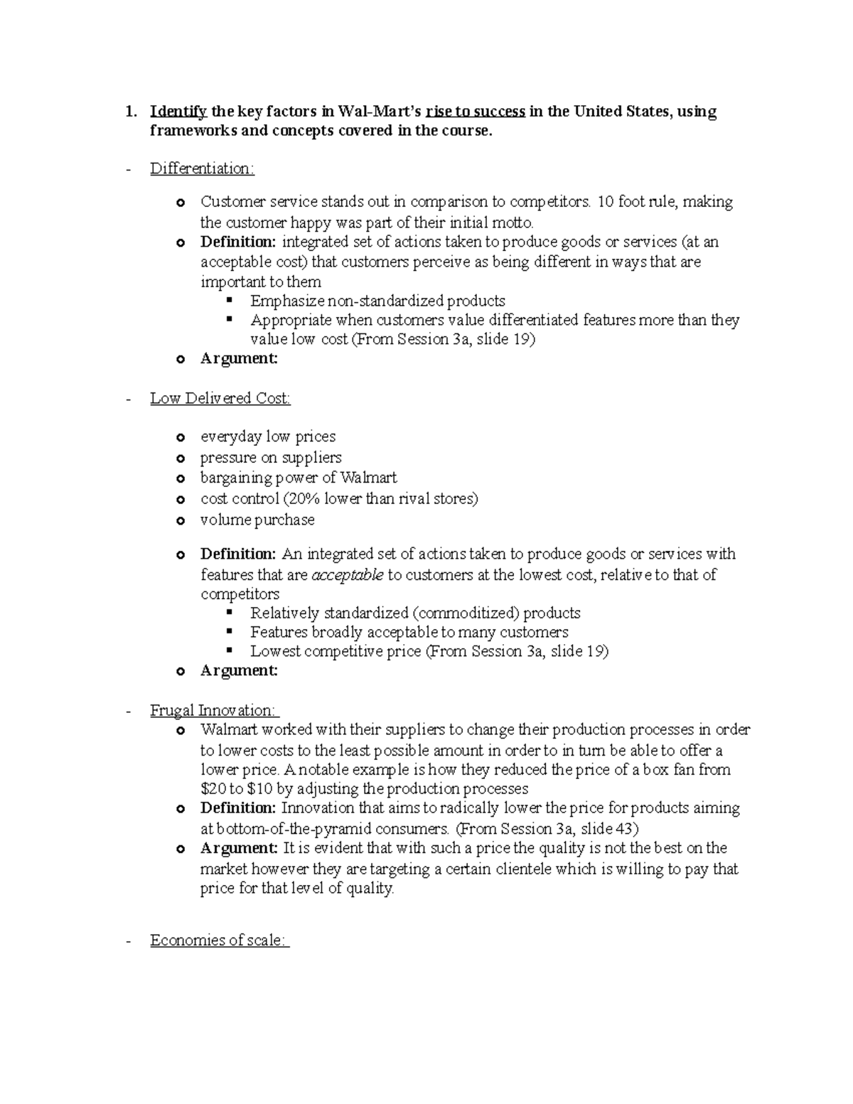 Walmart Assignment - Identify the key factors in Wal-Mart’s rise to ...
