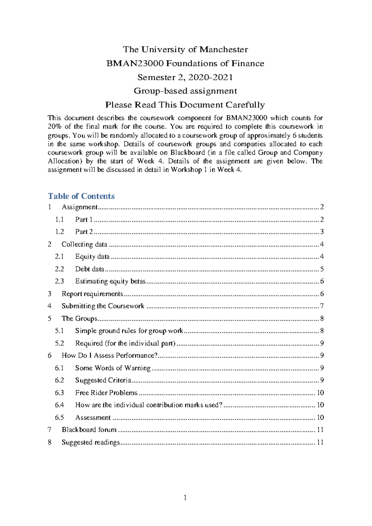 Coursework assignment-Questions-2020-2021 - The University of ...