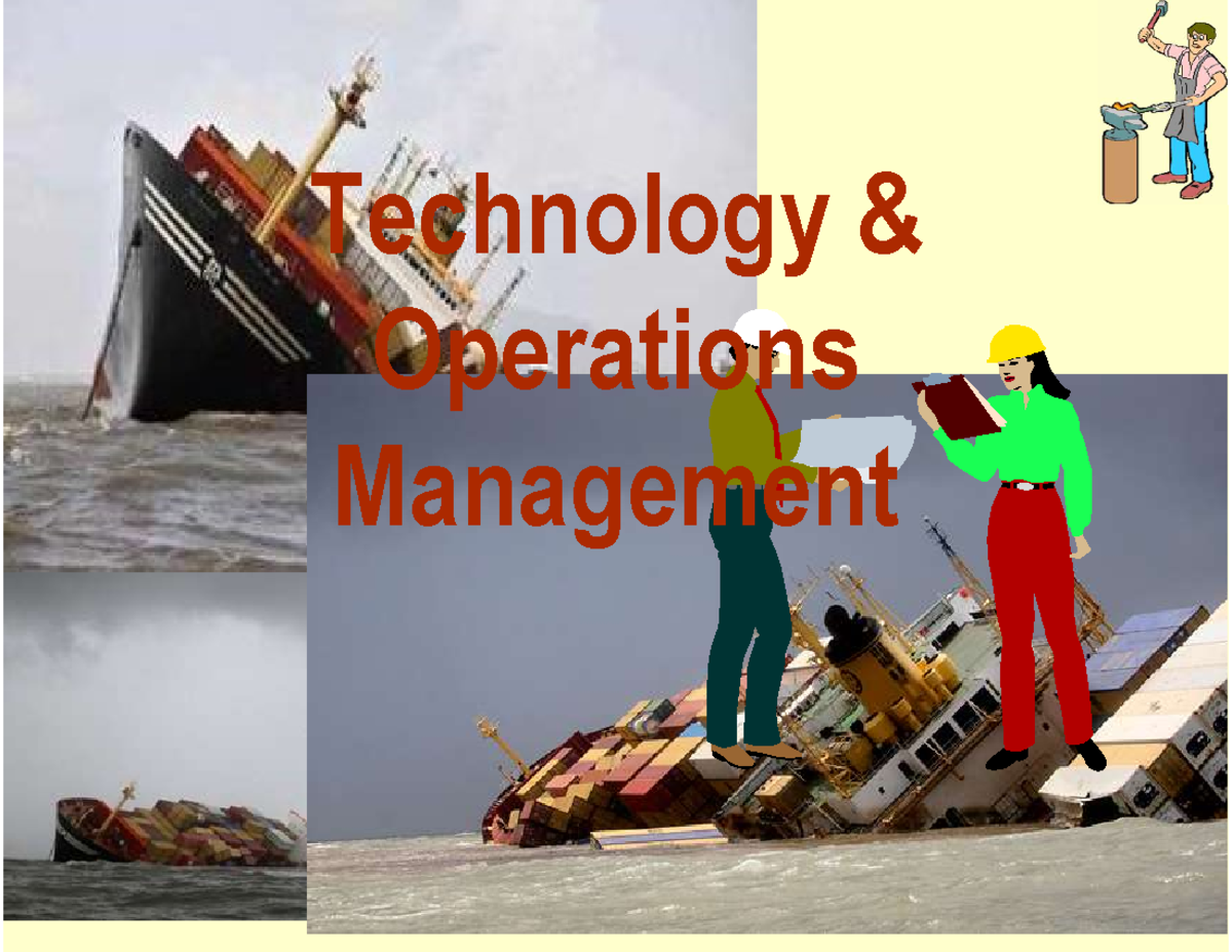 Int to To M1 - Technology & Operations Management Learning Objectives ...