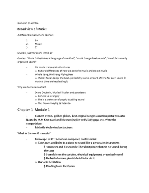 Intro to world music notes - Participation and attendance = 150 points ...