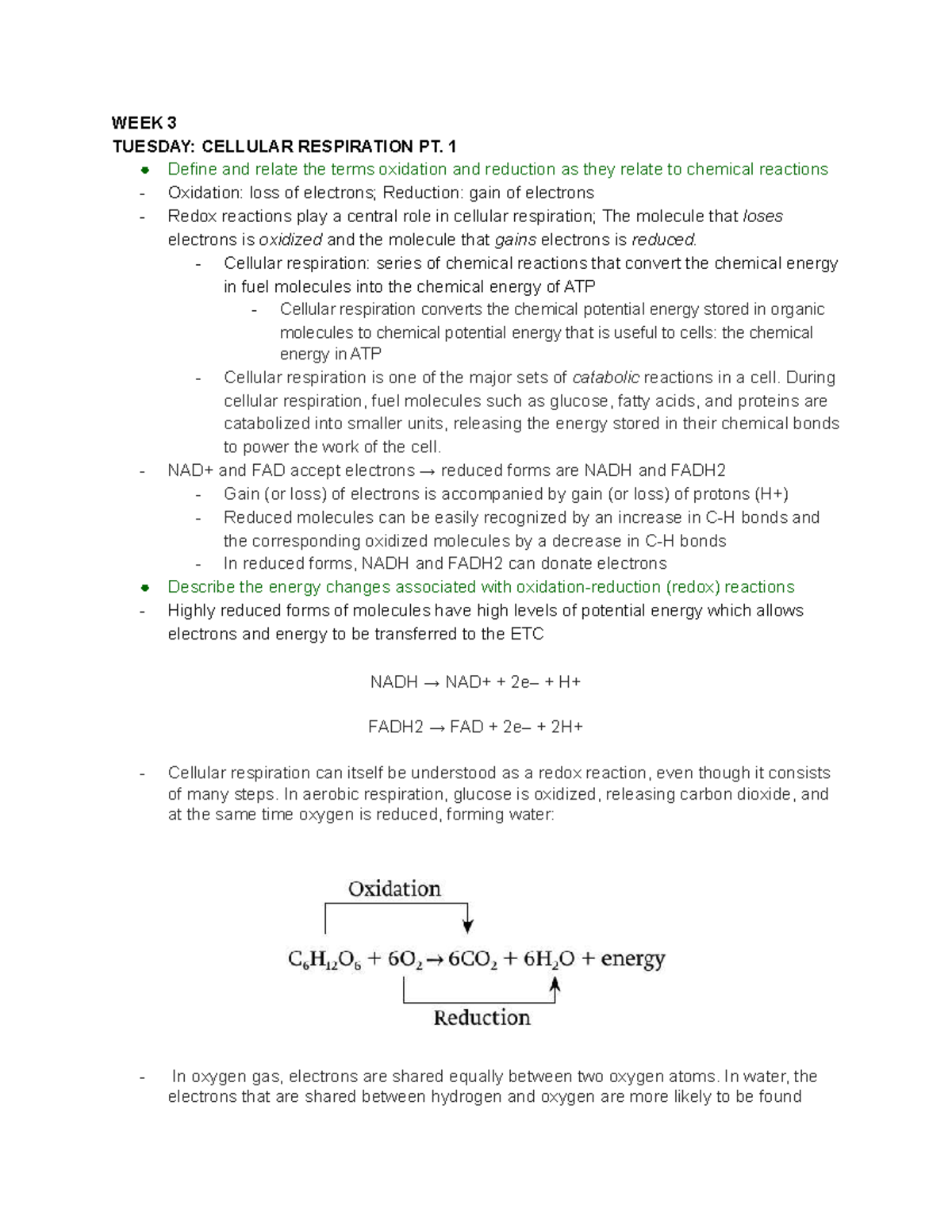 LS7A Comprehensive Lecture Notes Week 3 - Week 10 - WEEK 3 TUESDAY ...