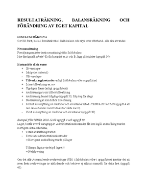 Redovisning och Finansiell analys – FEKG61 - IASB (International ...