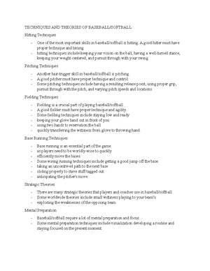 Techniques AND Theories OF Basketball Notes 2 - TECHNIQUES AND THEORIES ...