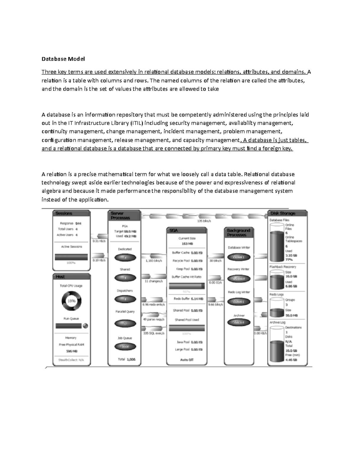 Notes - Database Model Three key terms are used extensively in ...