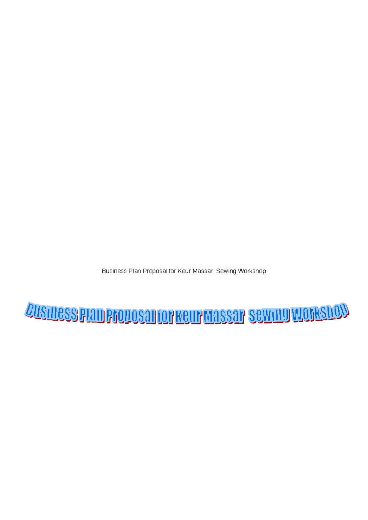 Business plan proposal template - Business Plan Proposal for Keur ...
