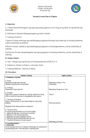 TMDI Lesson Plan Format 2Renabie - Misamis University College of ...