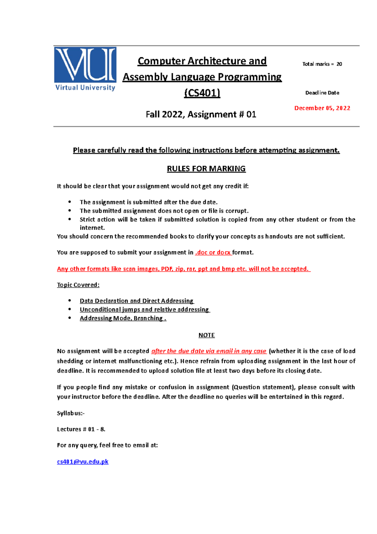 Mc2102008 74 - This File will help you in your final Term Assignments - Computer Architecture ...