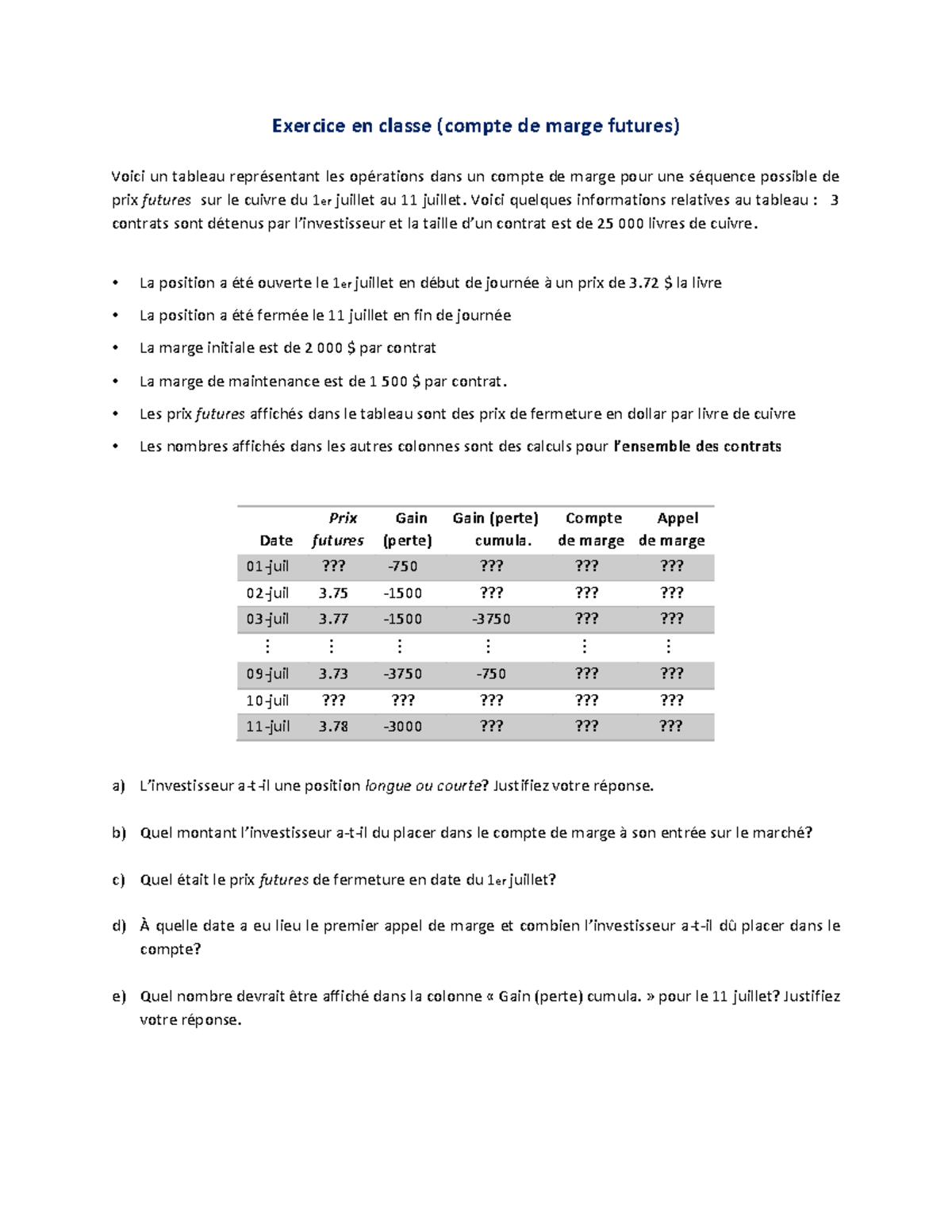 Seance 2 - ques devel avec solution - Exercice en classe (compte de ...