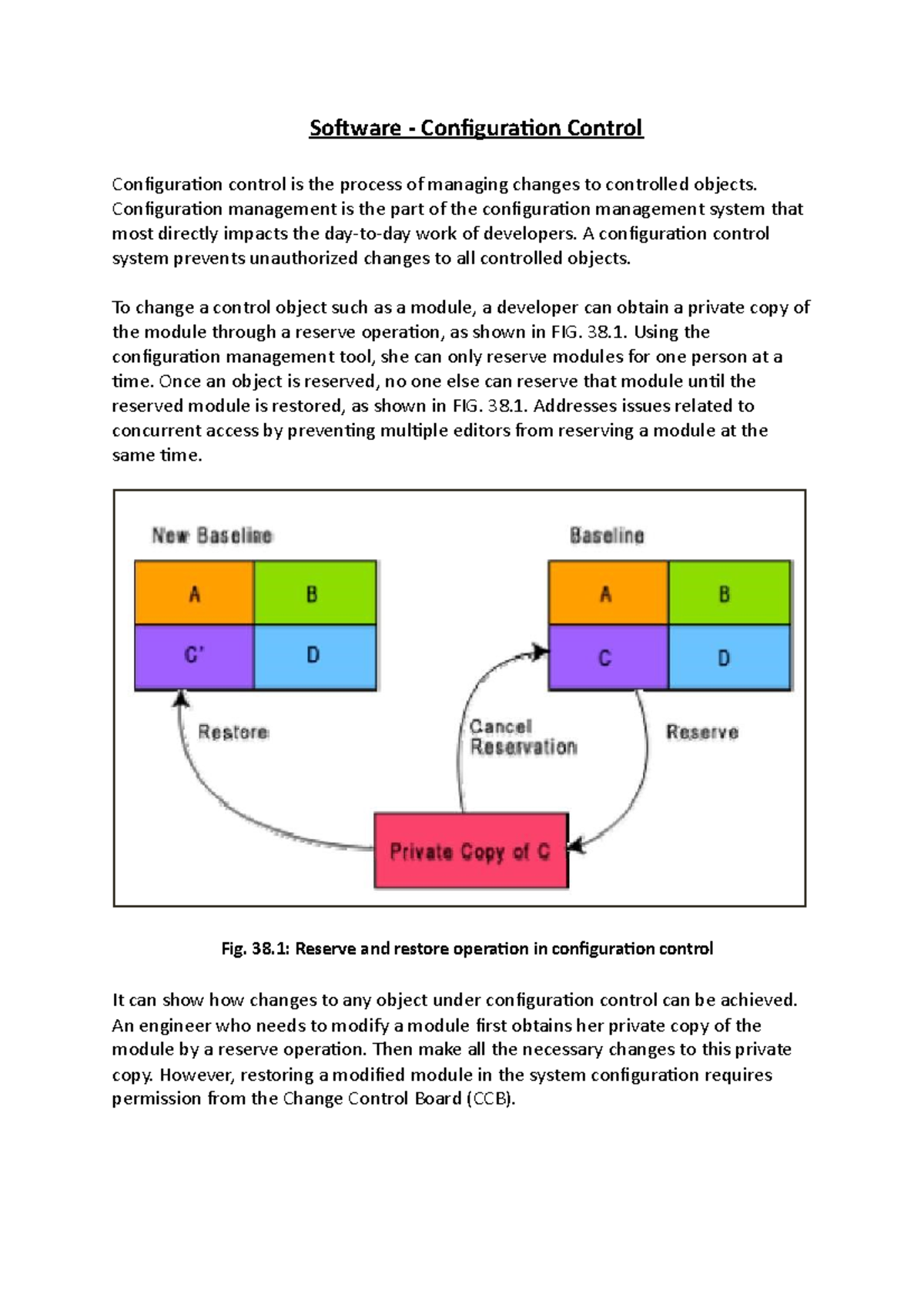 Software Configuration Control Software Configuration Control