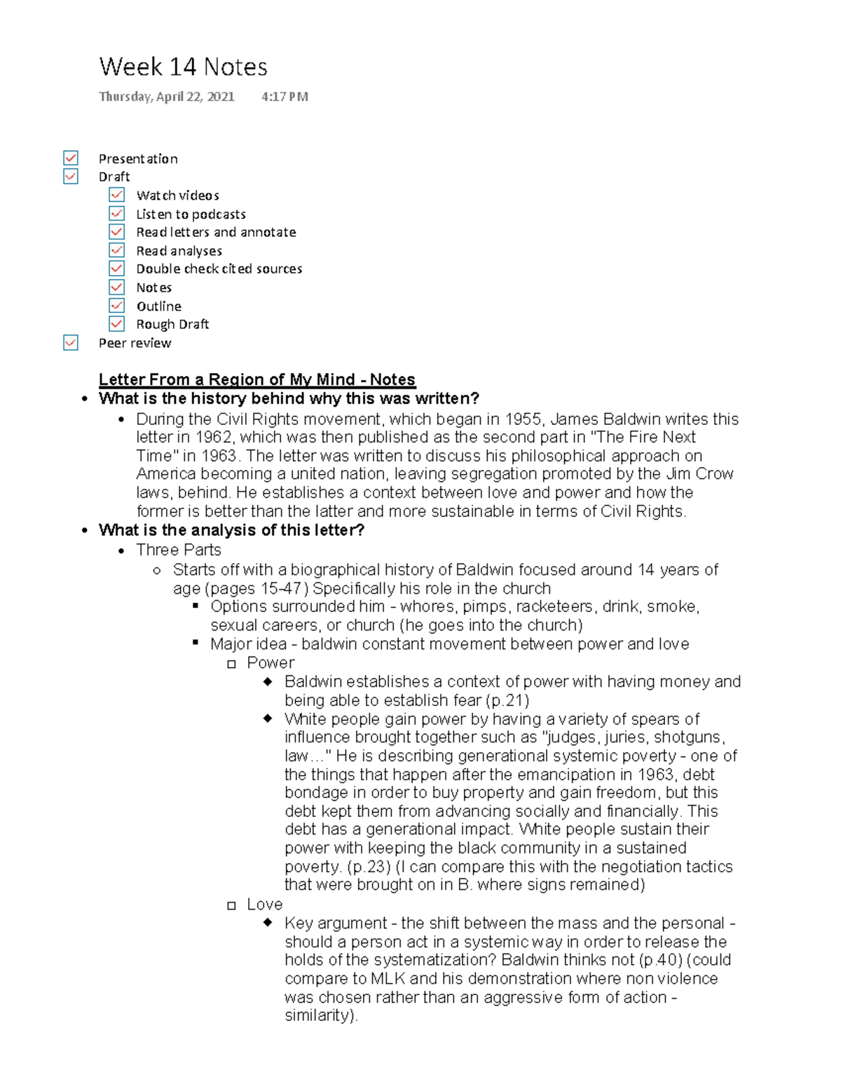 AHTM Notes Extra - Dr. Emily Roehl - Week 14 Notes Thursday, April 22 ...